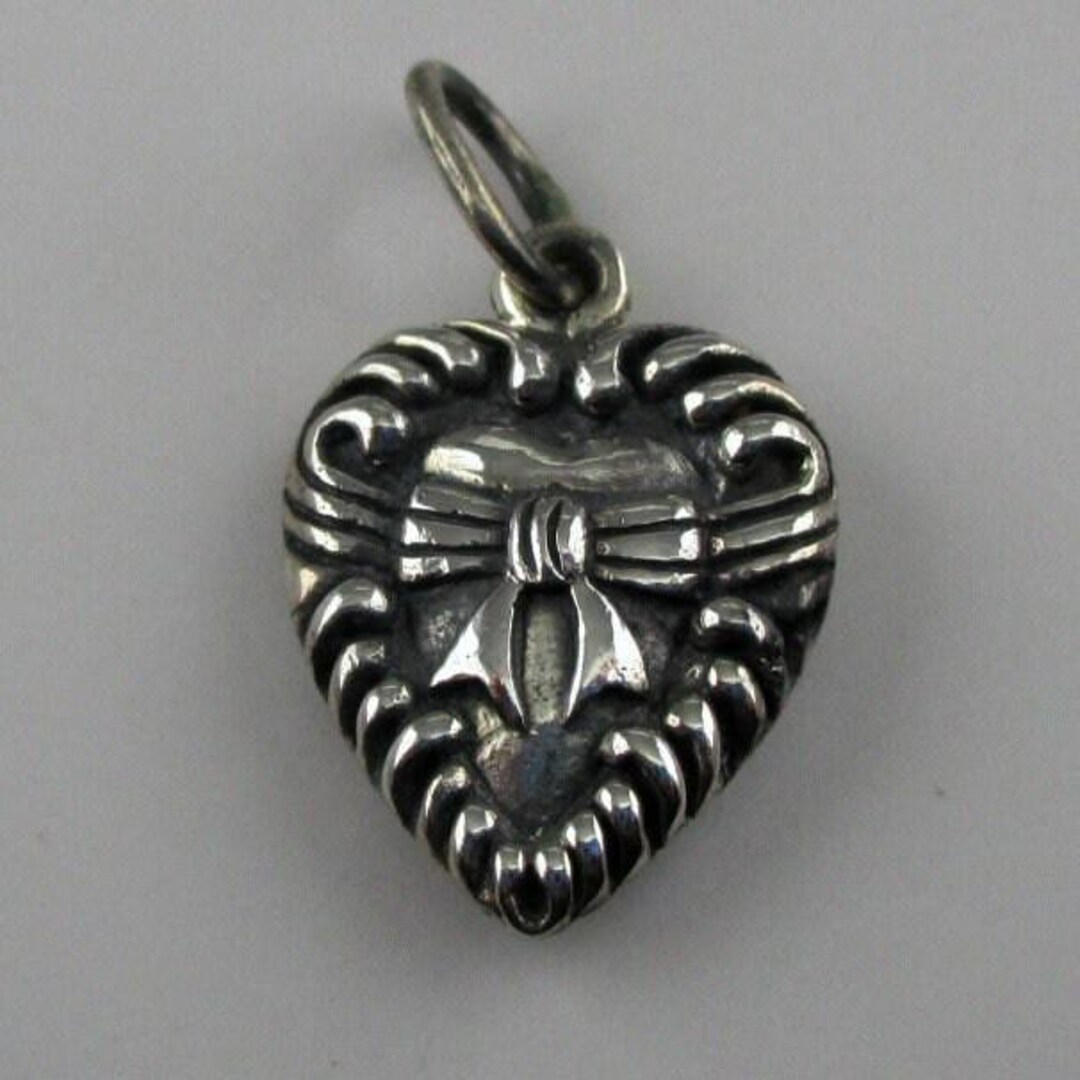 VICTORIAN BOW HEART Charm, Silver Heart, Cosplay Prop, Steampunk, Boho ...
