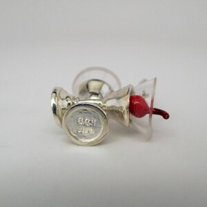 COCKTAIL GLASS CHARM, Martini Glass Charm, Sterling Silver, Charms ...