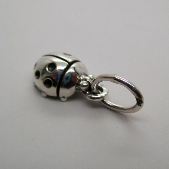 LADYBUG CHARM, Ladybug Pendant, Silver Ladybug, Ename… - Gem