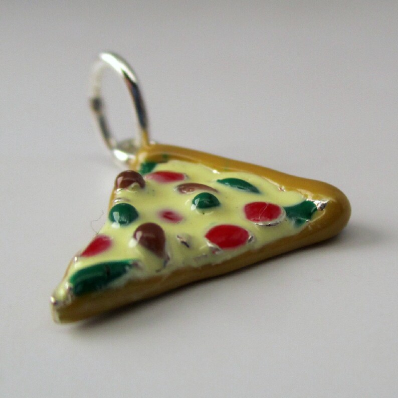 PIZZA CHARM Sterling Silver Charms Pizza Lover Pizza - Etsy