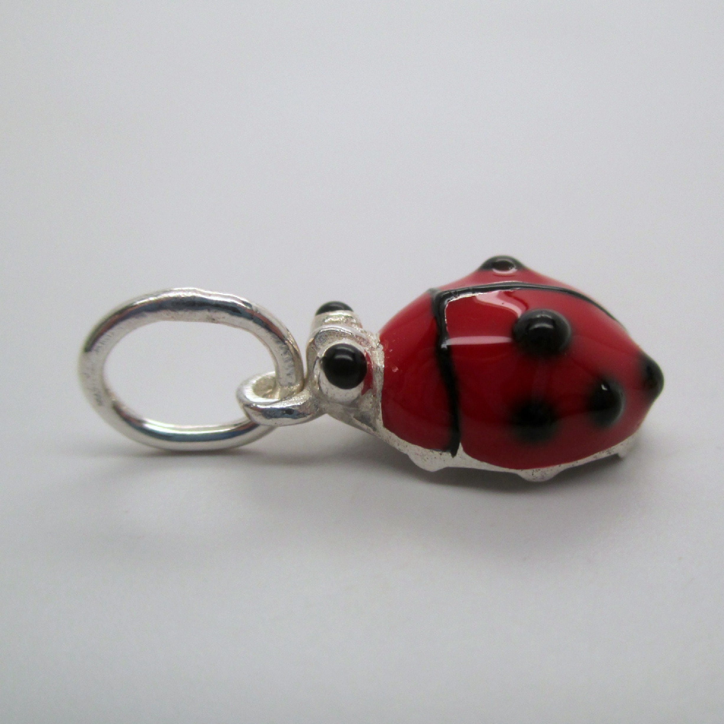 LADYBUG CHARM Ladybug Pendant Silver Ladybug Enamel - Etsy