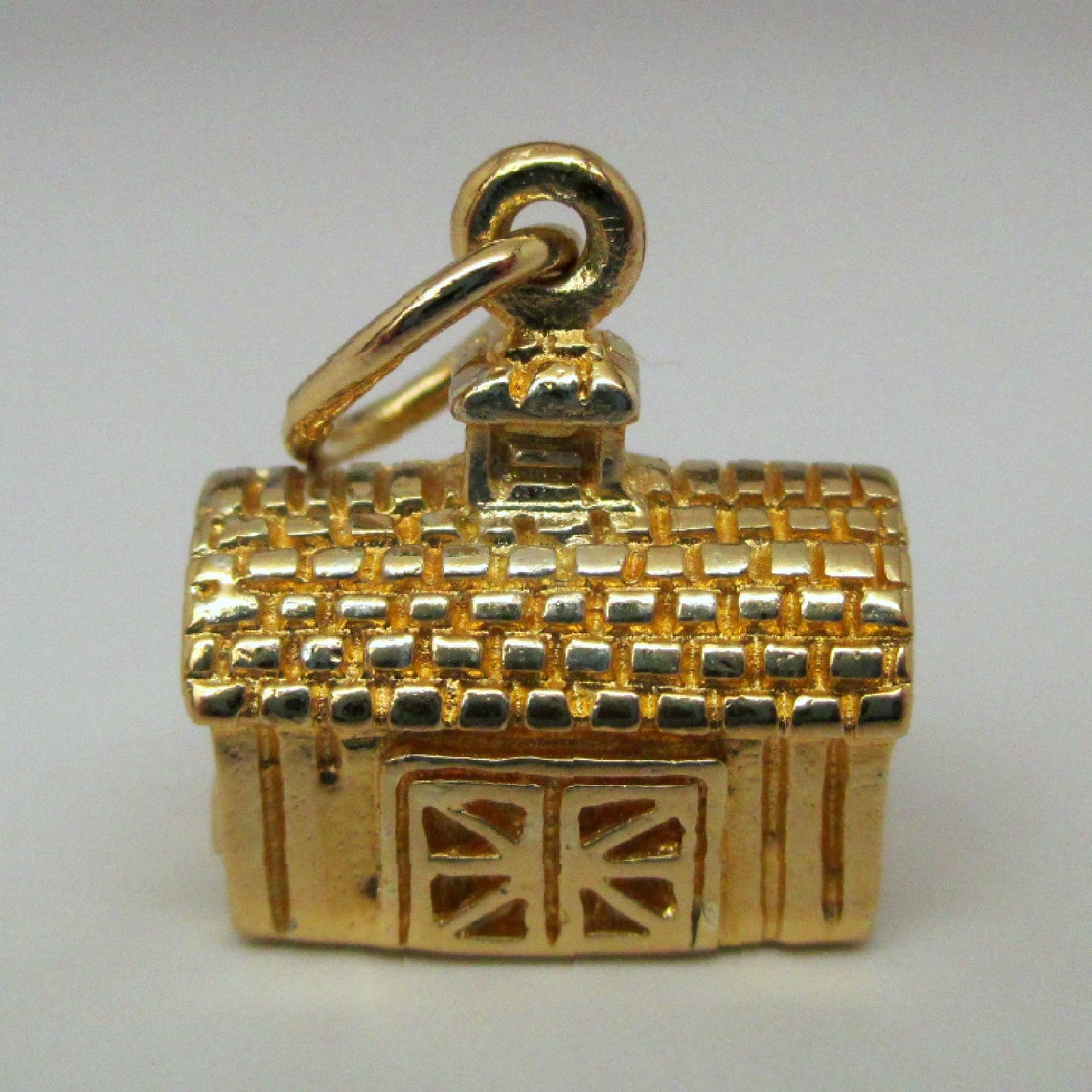 GOLD BARN CHARM Sterling Silver Charms Farm Wife Gift Gold - Etsy