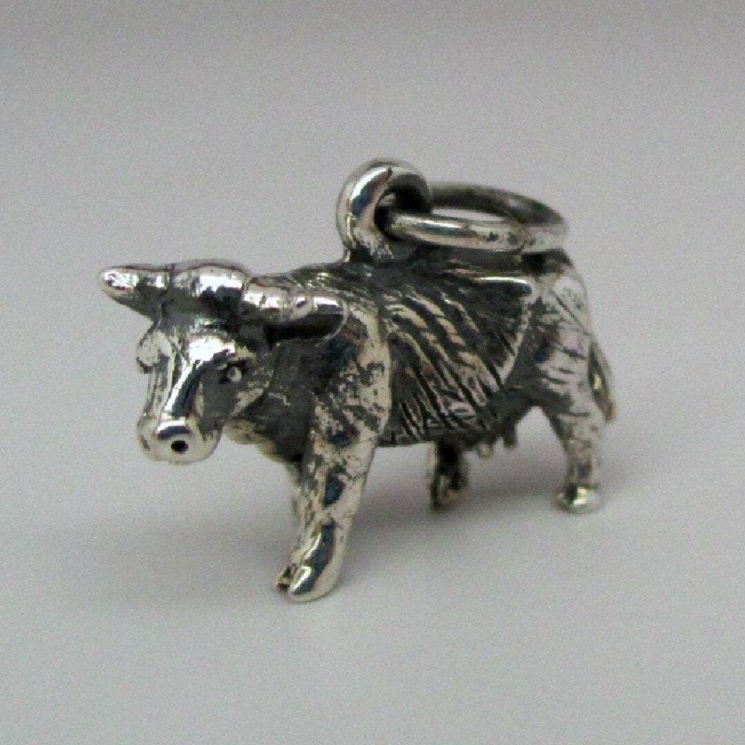 SILVER COW CHARM, Beef Cow, Sterling Silver, Charms, Cattle, Farmer ...