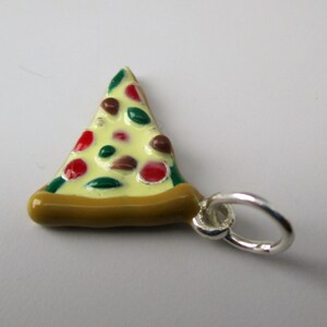 PIZZA CHARM, Sterling Silver, Charms, Pizza Lover, Pizza Party, Charm ...