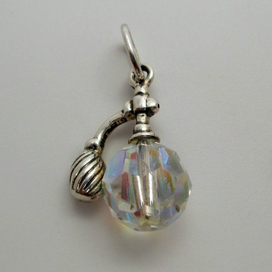 PERFUME BOTTLE Charm, Perfume Atomizer Charm, Perfume Bottle Necklace ...