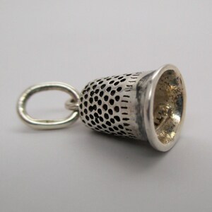 THIMBLE CHARM, Silver Thimble, Thimble Necklace, Thimble Pendant ...