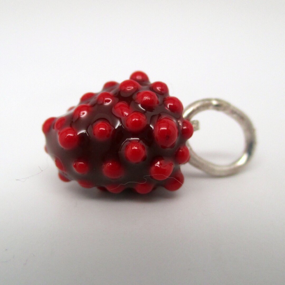 RASPBERRY CHARM, Fruit Charm, Sterling Silver, Charms, Enamel Charms ...
