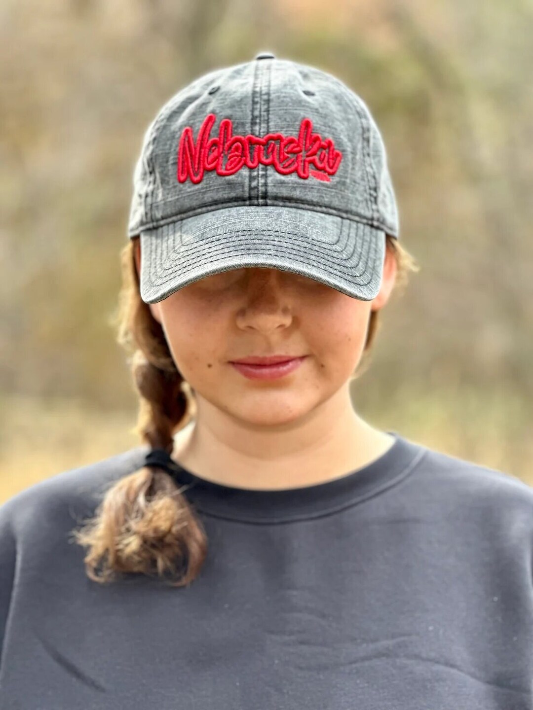 Nebraska Puff Embroidered Hat Nebraska Ladies Hat Women's State Cap ...