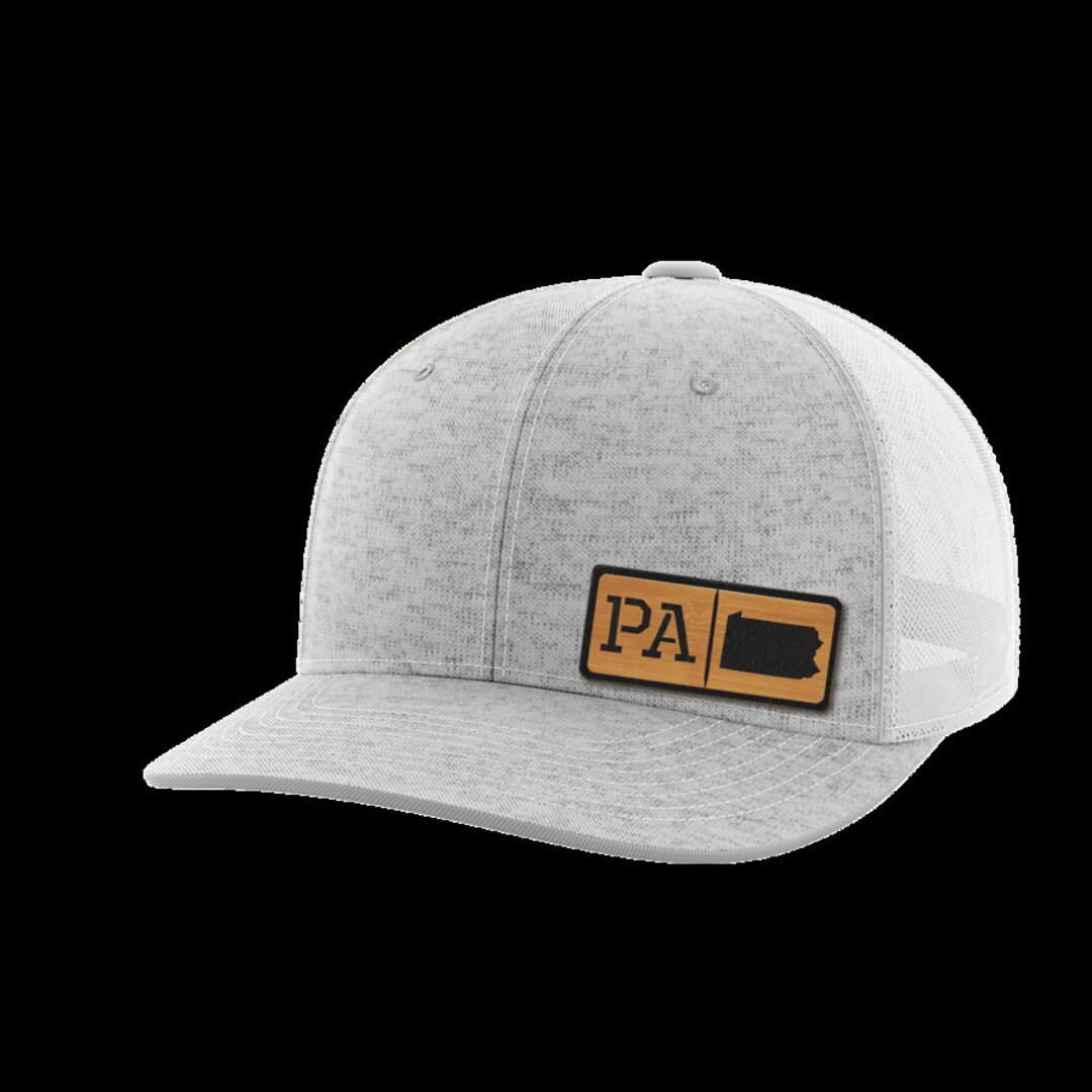 Pennsylvania Homegrown Collection Leather Patch Hat - Baseball Trucker ...