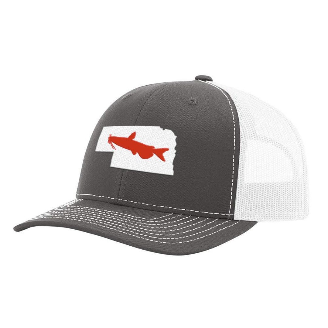 Nebraska Catfish Hat, Catfish Patch Hat, Cotton Trucker Fishing Hat ...