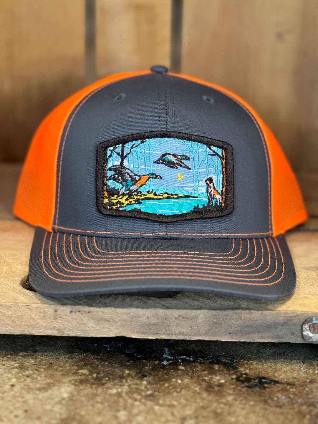 Duck Hunting Trucker Hat Duck Hunting Scene Duck Hunter Custom Hat - Etsy