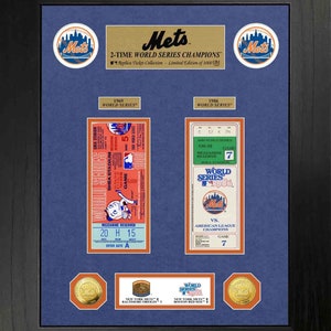New York Mets World Series With Coins and Tickets Framed 22x18 - Etsy