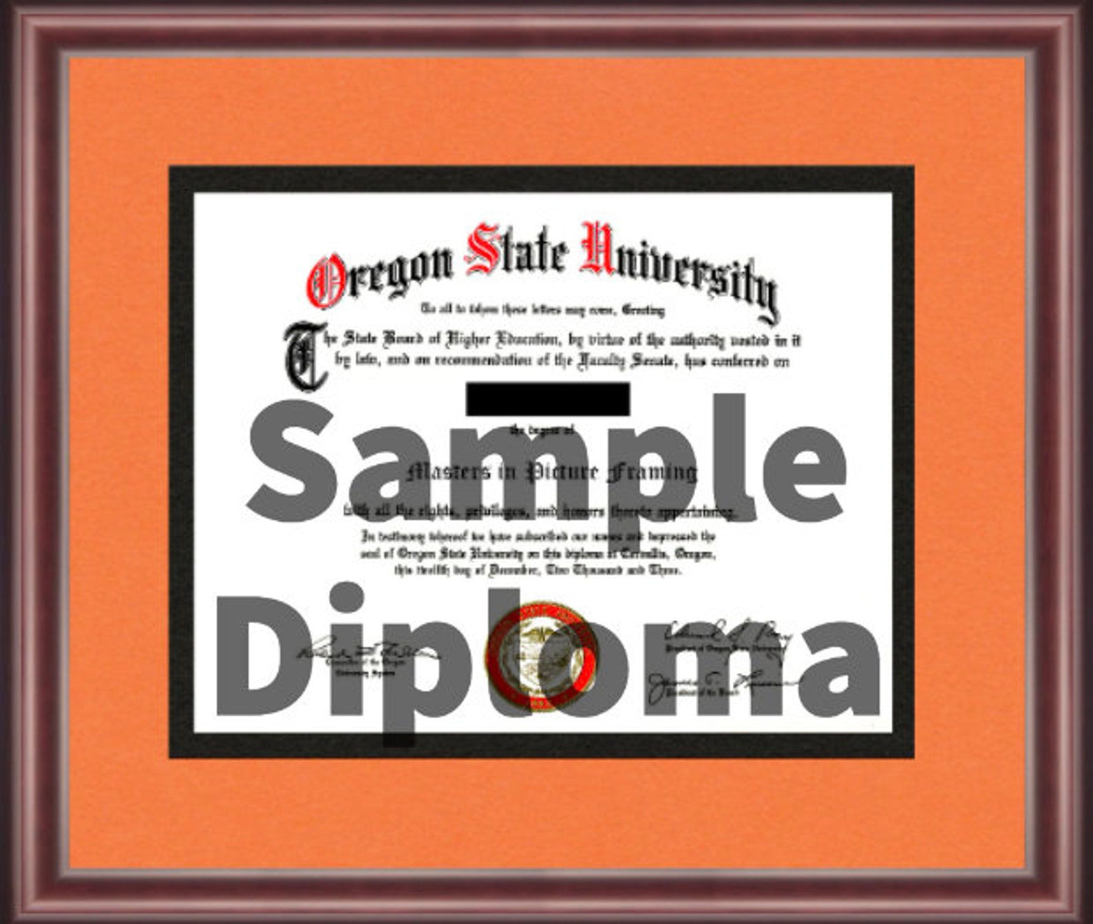 Oregon State University Diploma Frame - Etsy