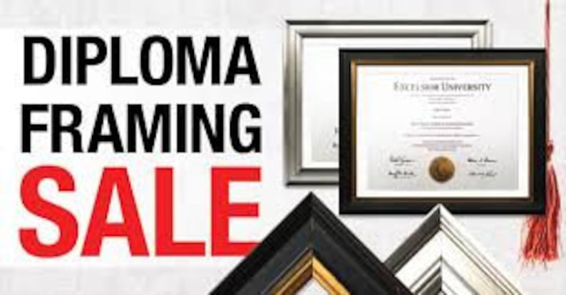 Diploma Framing Custom Made With Your College Color - Etsy