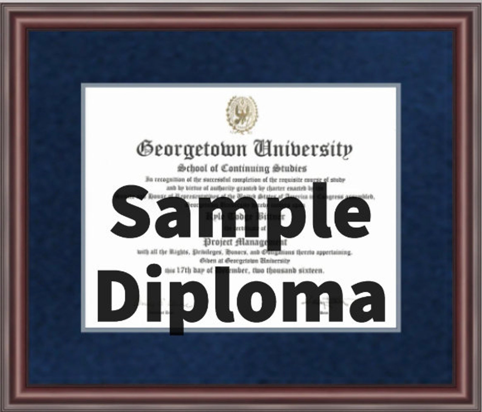 Georgetown University Diploma Frame - Etsy