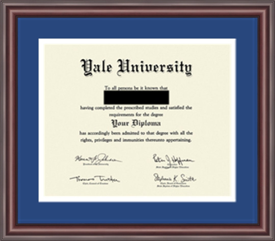 Yale University Diploma Frame - Etsy