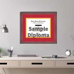 Iowa State University Diploma Frame Document Size: 11"w X 8.5"h - Etsy