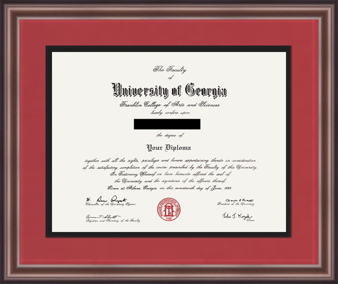 University of Georgia Diploma Frame - Etsy