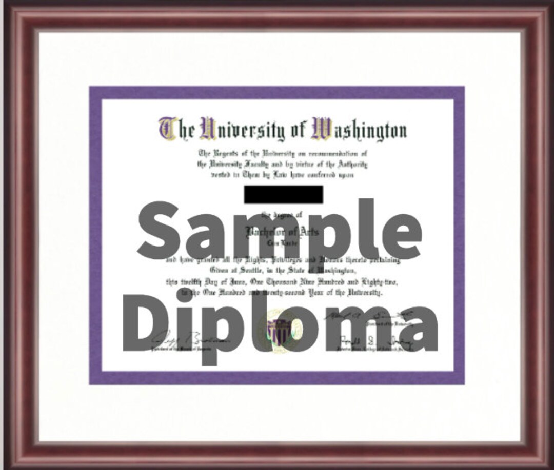 University of Washington Diploma Frame - Etsy