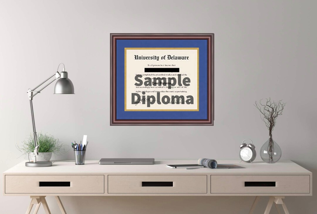 University of Delaware Diploma Frame Document Size: 16"w X 12"h - Etsy