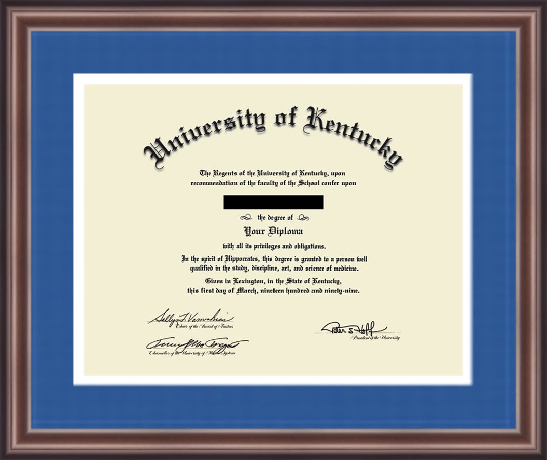 University of Kentucky Diploma Frame - Etsy