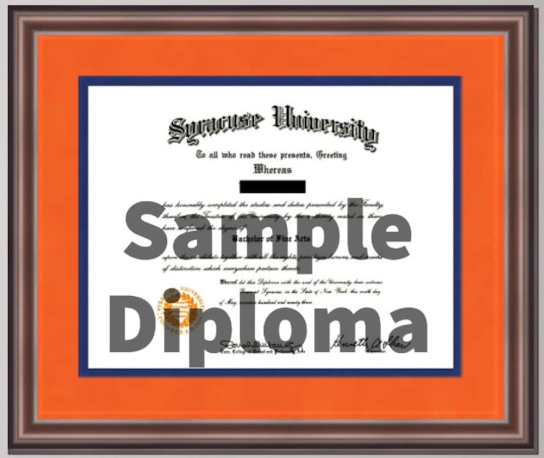 Syracuse University Diploma Frame - Etsy