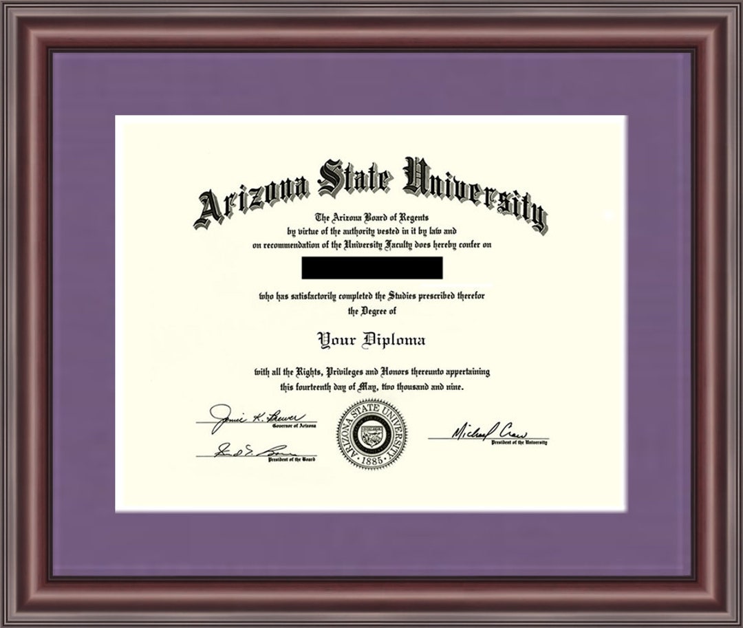 Arizona State University Diploma Frame - Etsy