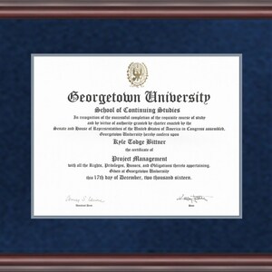 Georgetown University Diploma Frame - Etsy