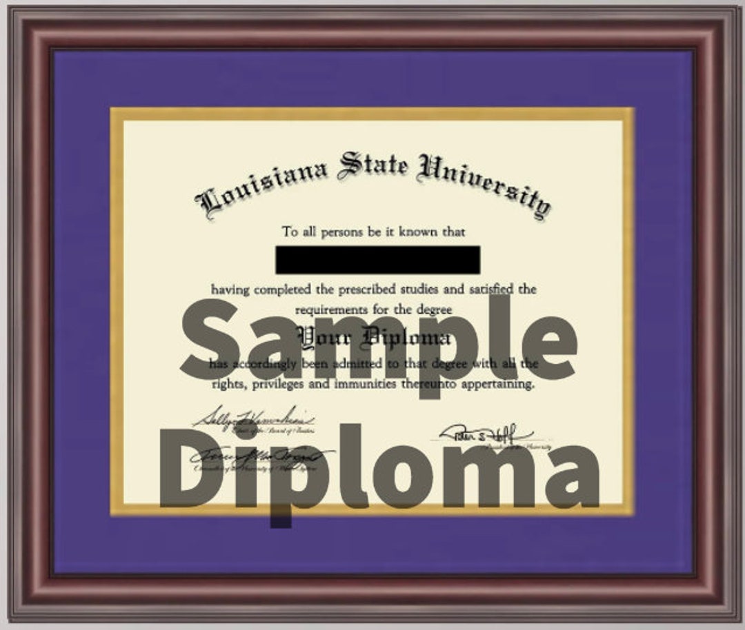 Louisiana State University Diploma Frame - Etsy