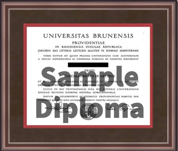 Brown University Diploma
