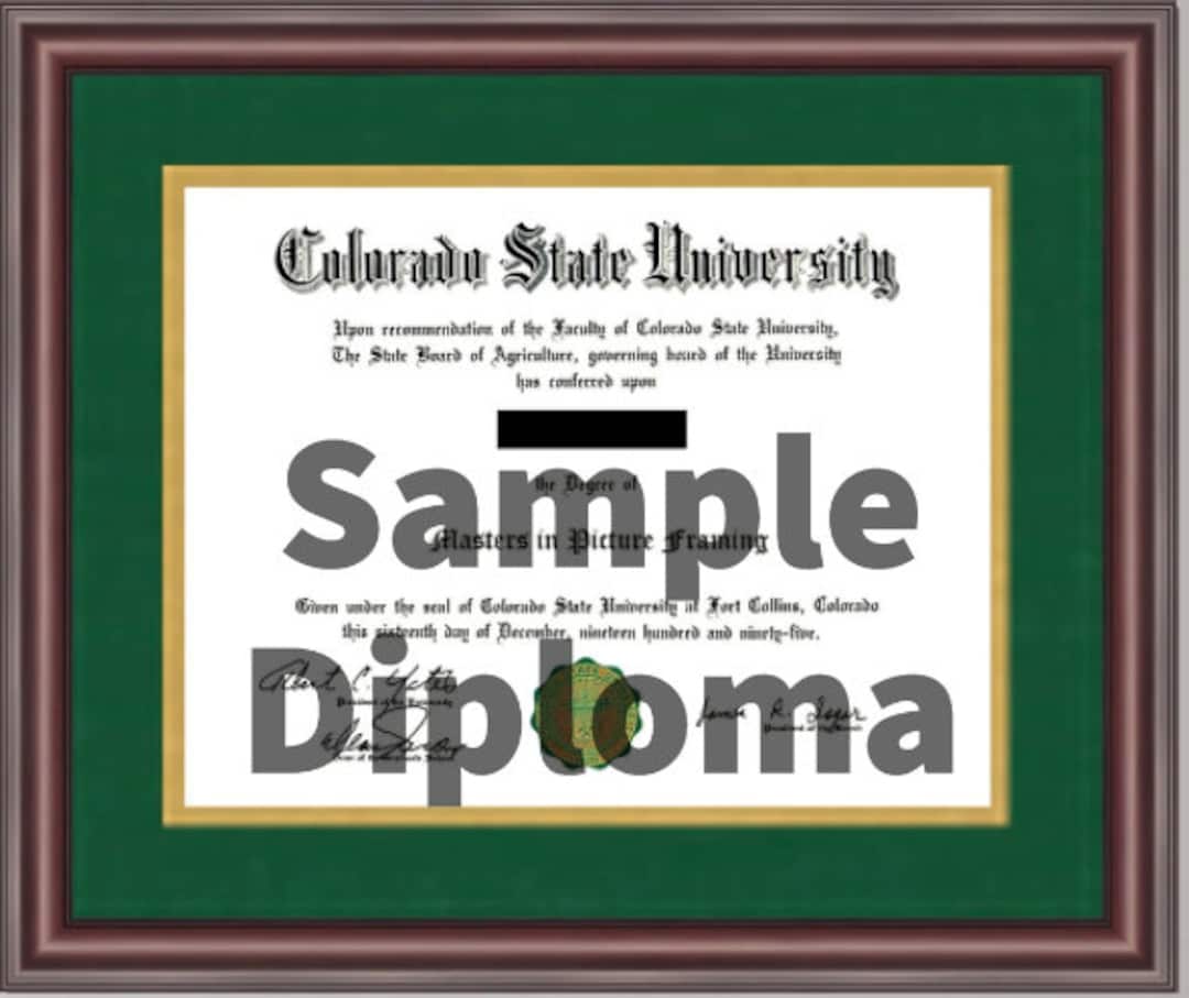 Colorado State University Diploma Frame - Etsy