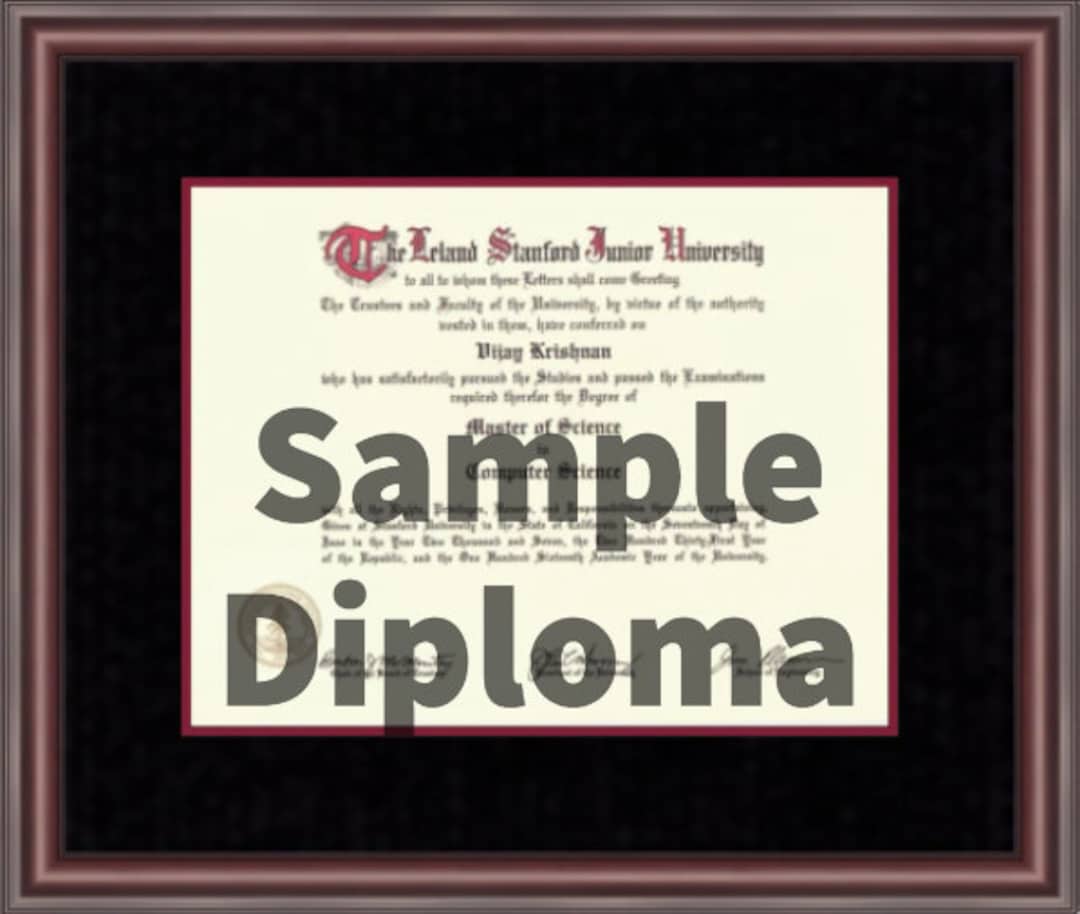 Stanford University Diploma Frame Custom Made Made in USA - Etsy