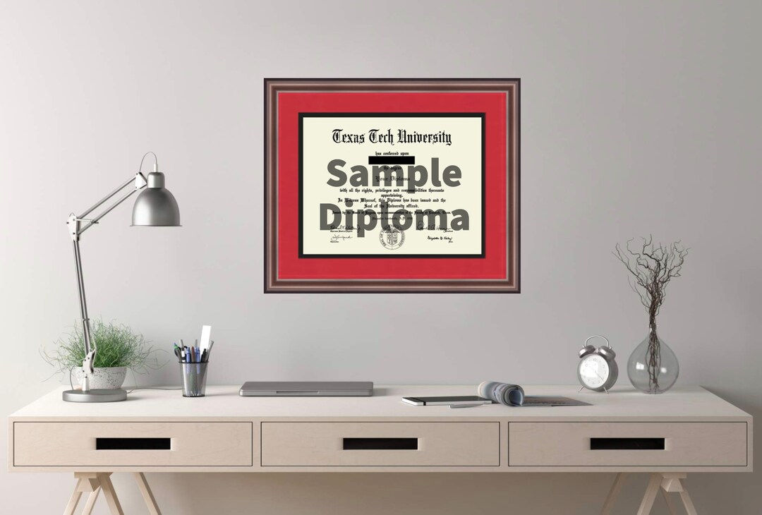 Texas Tech Diploma Frame Texas Tech University 11" X 14" Diplomate