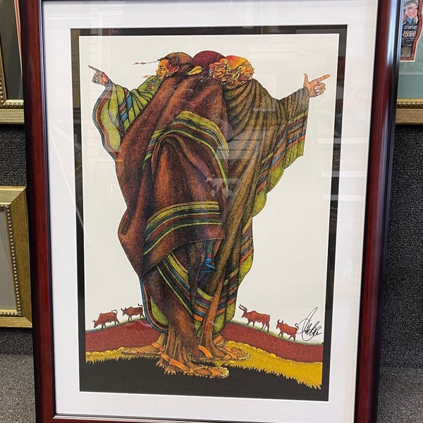 Charles Bibbs Art Woman in Red - Etsy