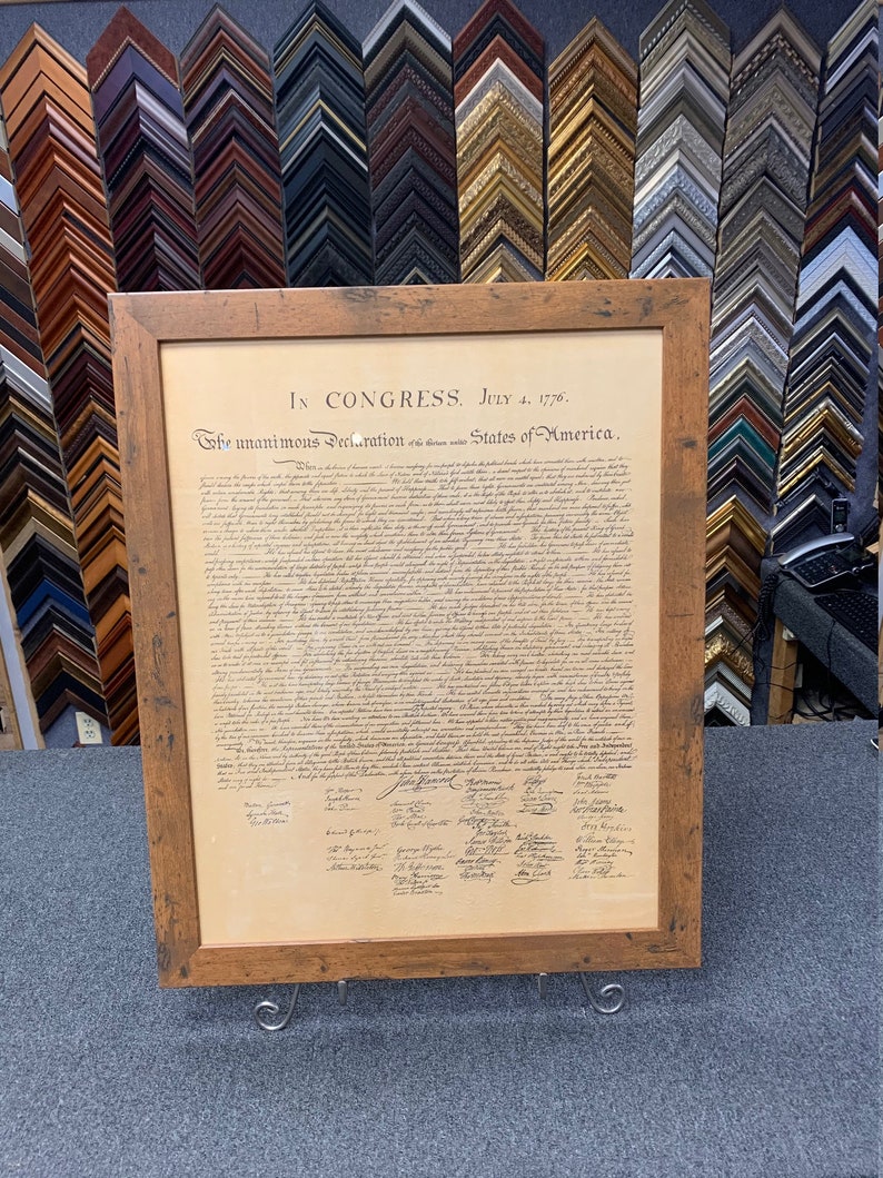 Declaration of Independence Full Size Reproduction 26x32 Framed - Etsy