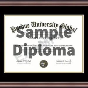 Purdue University Global Diploma Frame - Etsy