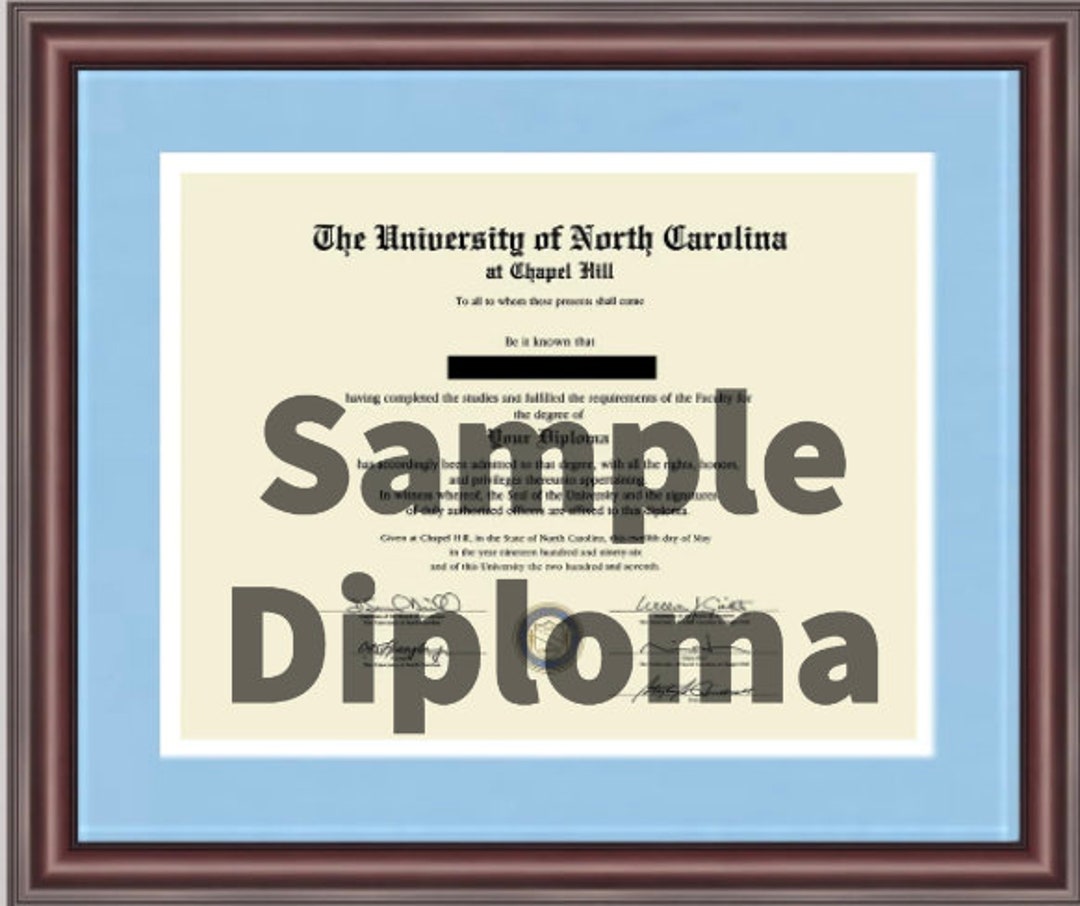 University of North Carolina Diploma Frame - Etsy