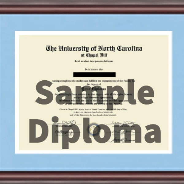 University of North Carolina Diploma Frame - Etsy