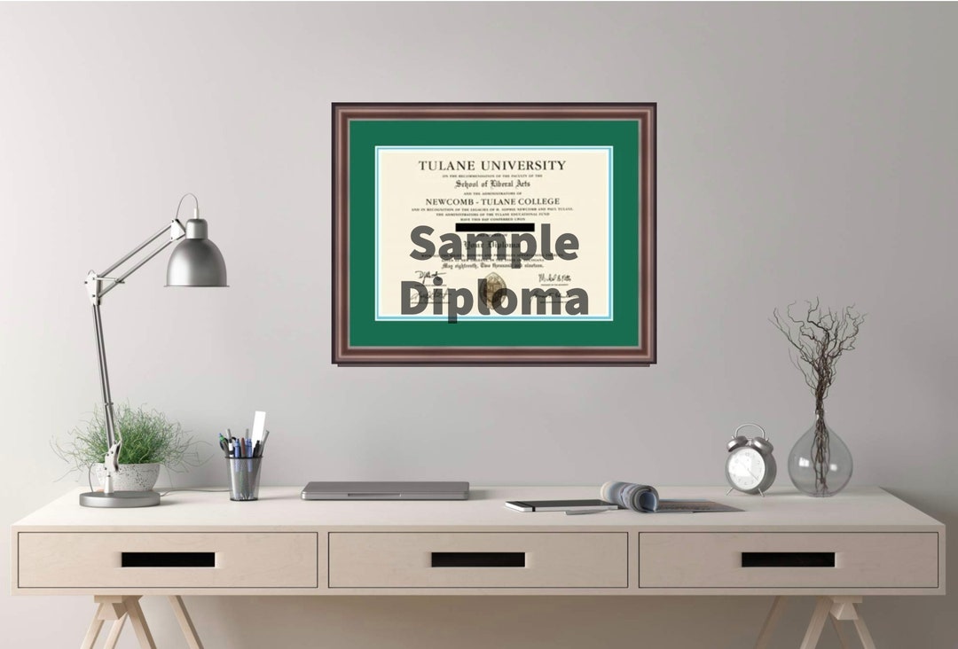 Tulane University Diploma Frame 11"w X 8.5"h - Etsy