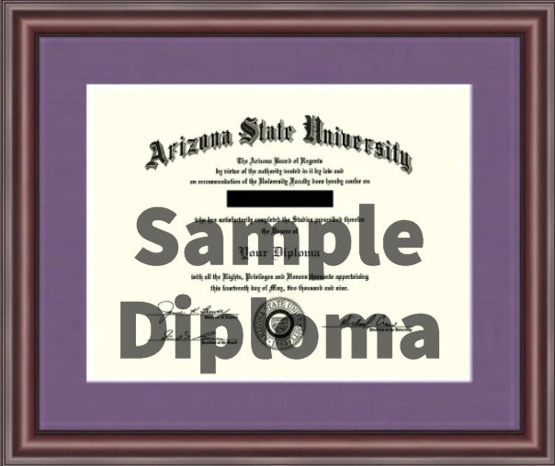 Arizona State University Diploma Frame - Etsy