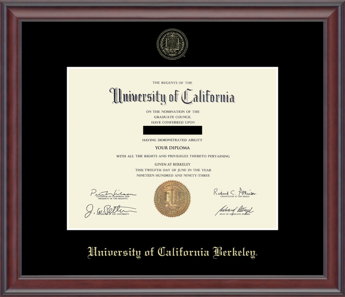 University of California Berkeley Diploma Frame - Etsy