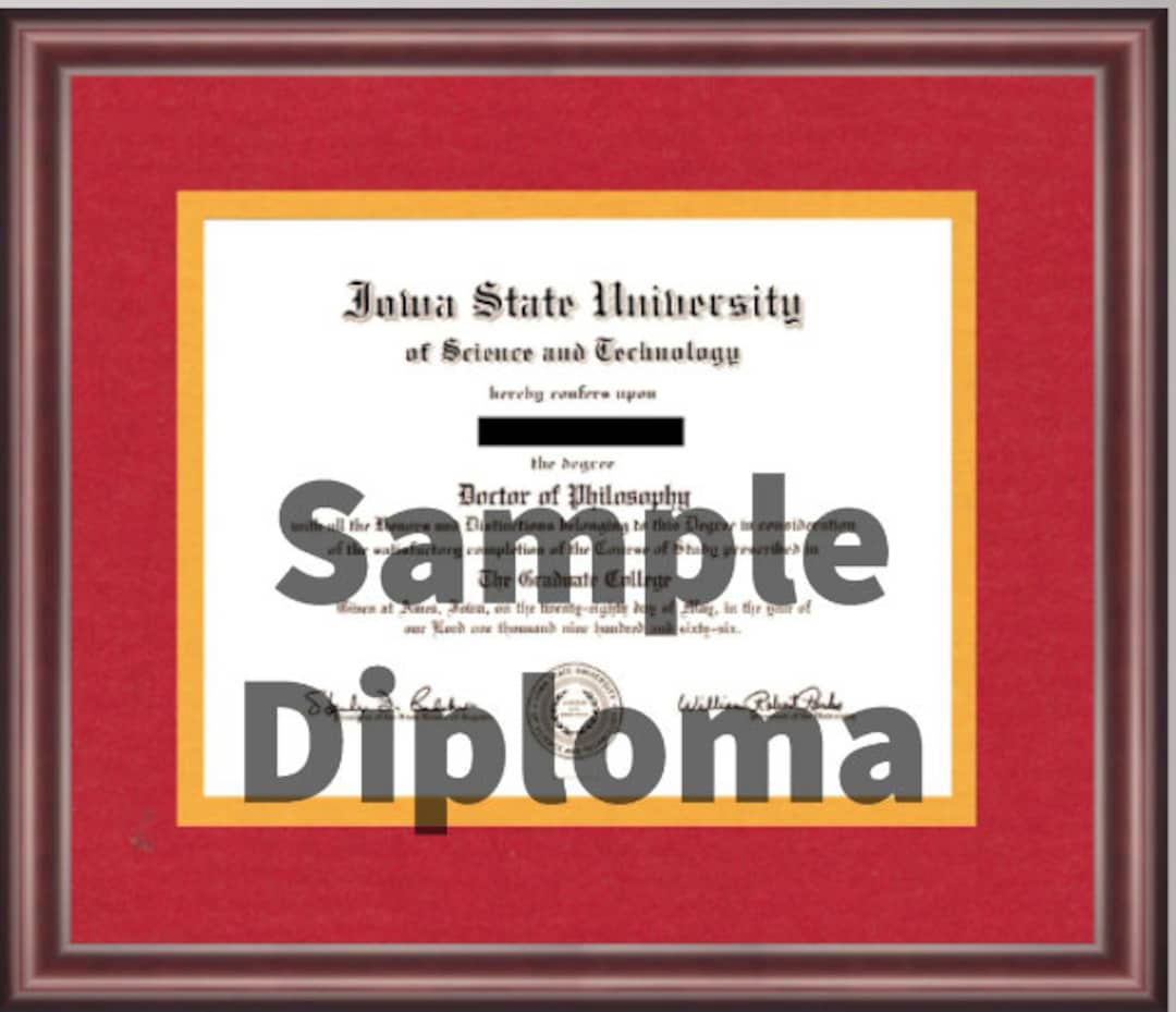 Iowa State University Diploma Frame - Etsy
