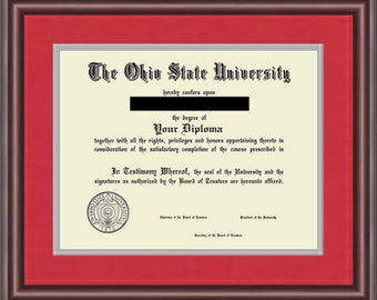 Ohio State University Diploma Frame - Etsy