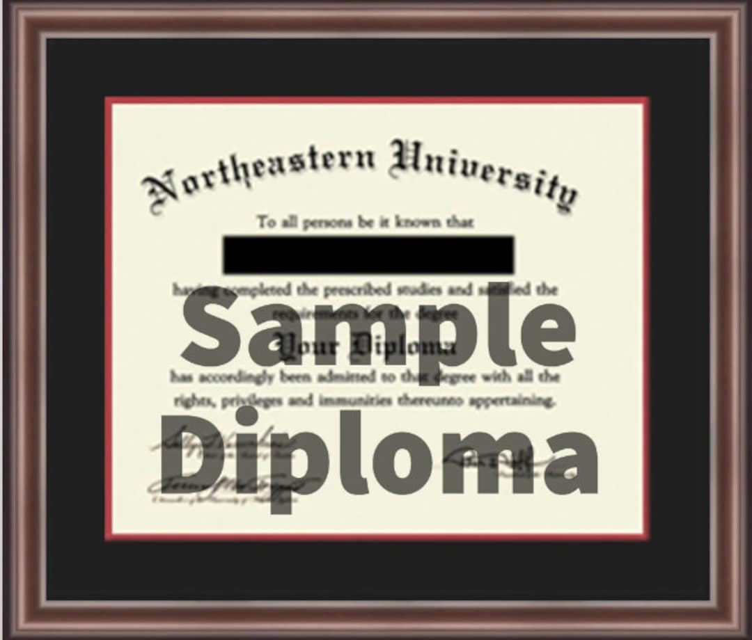 Northeastern University Diploma Frame - Etsy