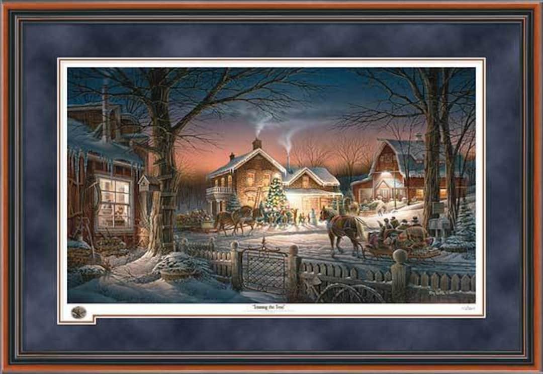 TRIMMING THE TREE by Terry Redlin Framed - Etsy