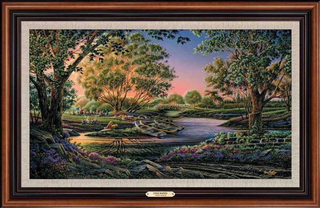 Spring Morning by Terry Redlin Master Canvas Framed 32x18 - Etsy