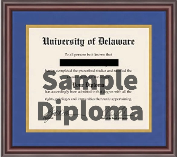 University of Delaware Diploma Frame Document Size: 16"w X 12"h - Etsy