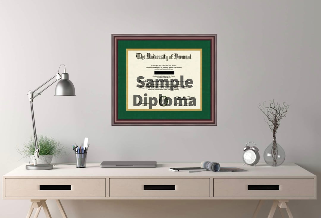 University of Vermont Diploma Frame 8.5x11 or 10x13 - Etsy