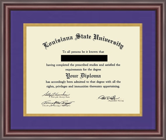 Louisiana State University Diploma Frame | Etsy