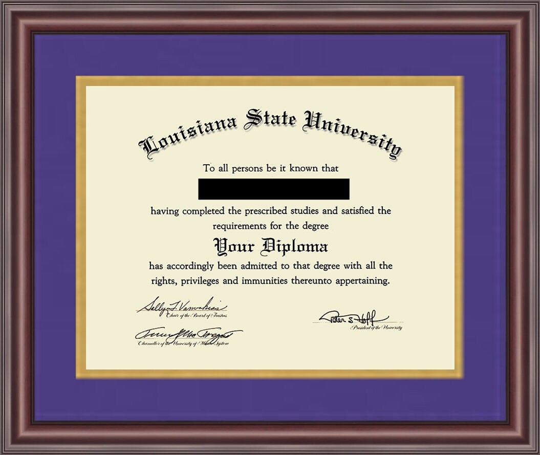 Louisiana State University Diploma Frame - Etsy UK